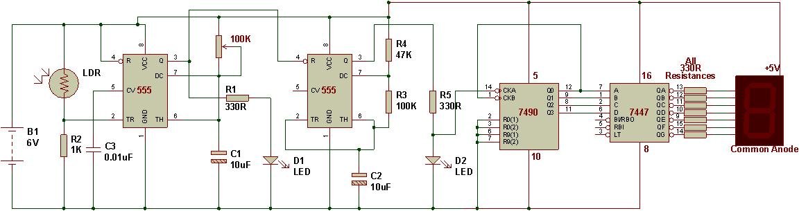 Digital Object Counter using LDR and digital IC | BuildCircuit ... Digital Object Counter using LDR and digital IC | BuildCircuit ...